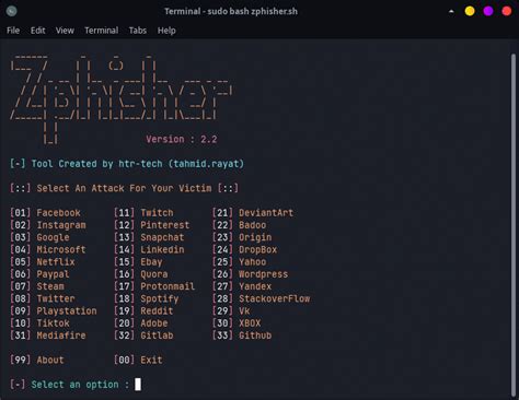 Zphisher An Automated Phishing Tool With 30 Templates