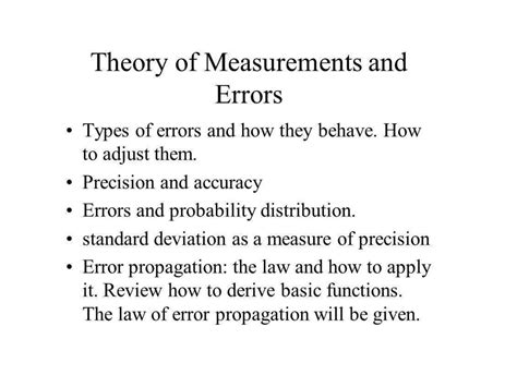 Theory Of Errors Pptx Physics Science Theory Of Errors Pptx Physics Science