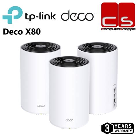TP Link Deco X80 AX6000 Dual Band Mesh WiFi 6 System 1Pack 2Pack