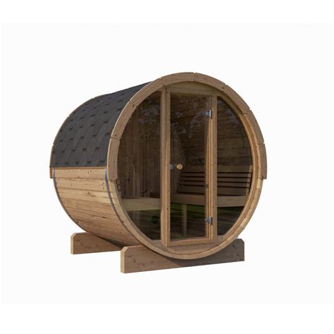 Saunalife Model E8g Sauna Barrel Glass Front A Fusion Of Elegance And