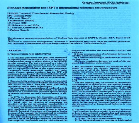 Spt Spt T Procedures And Practical Applications Luciano Decourt