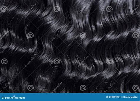 Wavy Dark Hair Texture Close Up Hair Care Materials And Cosmetics