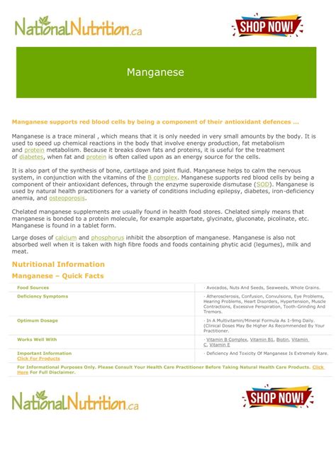 Ppt Manganese Powerpoint Presentation Free Download Id12227056