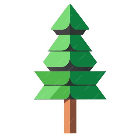 Premium Vector Pine Tree Vector Graphic In Vectorized Flat Style