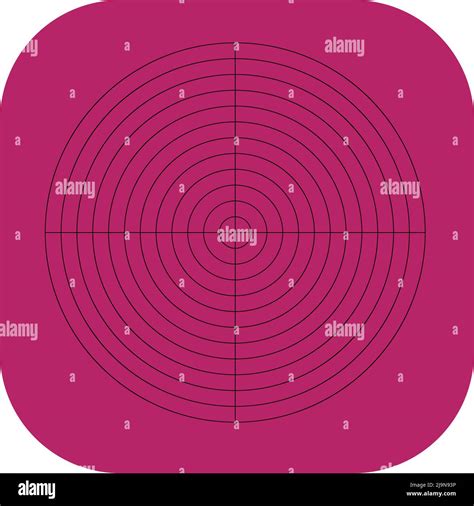 Polar Circular Grid Mesh Pie Chart Graph Element Stock Vector Illustration Clip Art