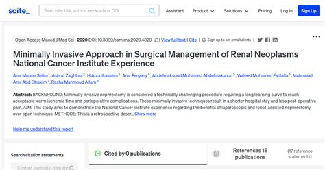 Minimally Invasive Approach In Surgical Management Of Renal Neoplasms