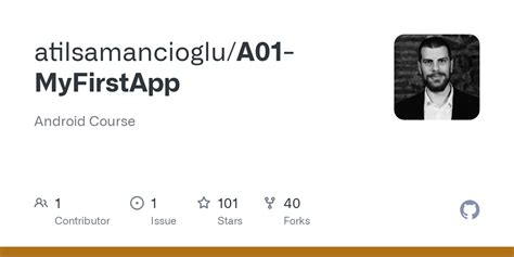 GitHub Atilsamancioglu A01 MyFirstApp Android Course