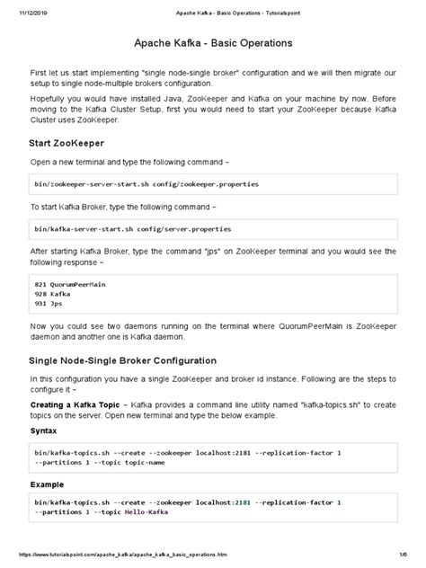 apache kafka basic operations download free pdf information