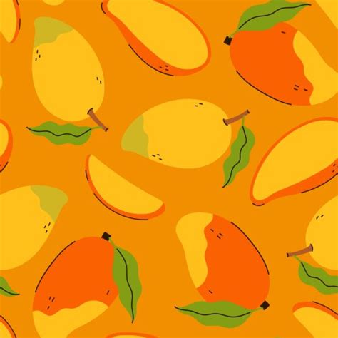 Mango Seamless Pattern Vector Images Over 1 400