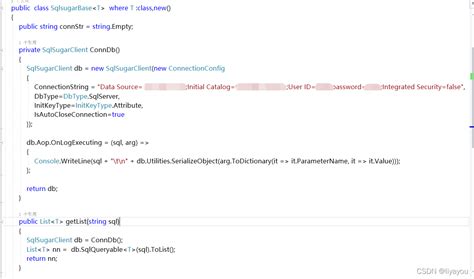 Sqlsugar 首次使用以及遇到的问题sqlsugar Some Functions Are Used In Newtonsoft Nu Csdn博客