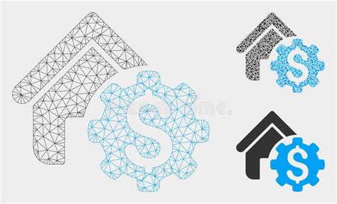 House Rent Options Vector Mesh Network Model And Triangle Mosaic Icon