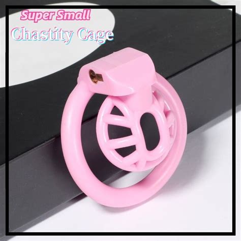 Super Small Sissy Chastity Cage Male Chastity Device With Penis Rings Innie Micro Stub Locked