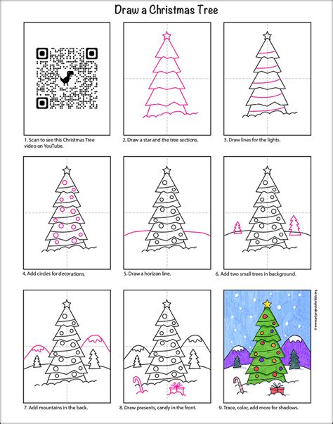 Christmas Tree Star Drawing