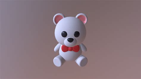 teddy bear download free 3d model by milan magar [b1c2f0b] sketchfab