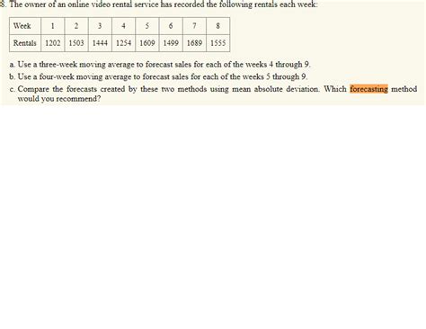 solved 2 given the series of demand data below period12345