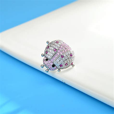 Badu Bg Cindy Xiang Кубичен Цирконий Калинка Брошки за жени и мъже Насекоми Сладка буболечка