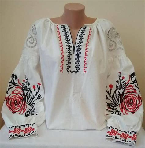 Stylish Embroidered Blouse Embroidery Blouse Linen Shirt for Women ...