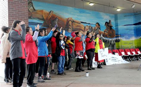 Crowd Told To Speak Up For Missing Murdered Indigenous Persons