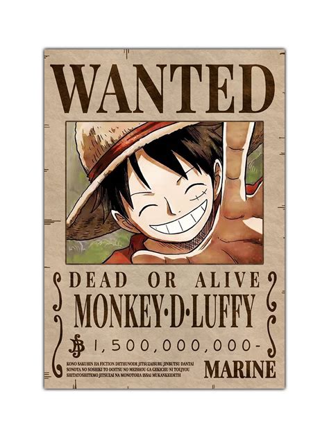 Monkey D Luffy Wanted Poster One Piece Free Shipping Vrogue Co