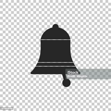 울리는 벨 아이콘 투명 한 배경에 고립 기호 서비스 벨 Handbell 서명 알림 기호를 경보 평면 디자인입니다 벡터 일러스트 레이 션 과거에 대한 스톡 벡터 아트 및 기타