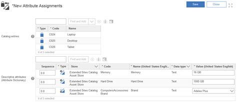 Assigning Attribute Dictionary Descriptive Attributes To Multiple