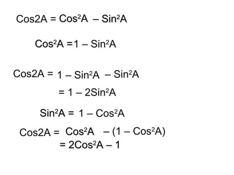 Double Compound Angle Formulae Ppt Physics Science