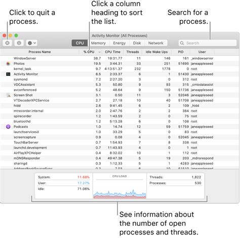 View Information About Mac Processes In Activity Monitor Apple Support