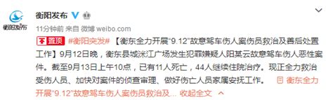 湖南衡阳故意驾车伤人案已致11死44伤衡东
