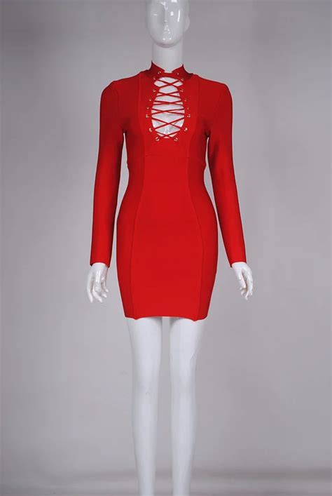 New Fashion Women Dress Sexy Open Chest Long Sleeve Bodycon Dress Night