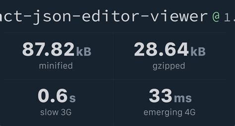 React Json Editor Viewer Bundlephobia