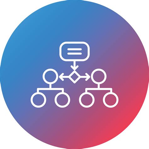 Horizontal Hierarchy Line Gradient Circle Background Icon 16827269