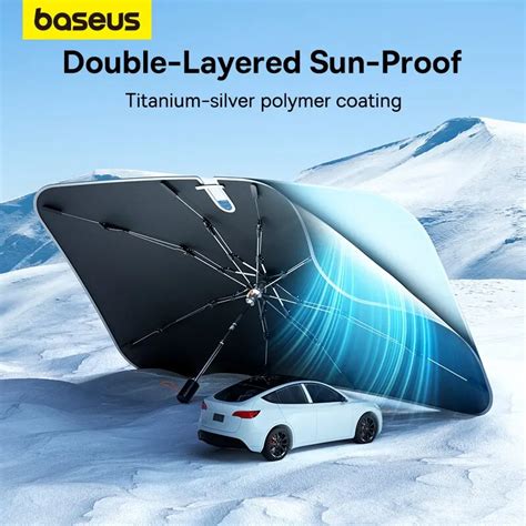 Baseus Parasol De Doble Capa Para Parabrisas De Coche Sombrilla Con