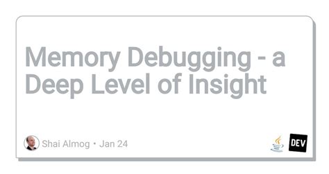 Memory Debugging A Deep Level Of Insight Rdevto