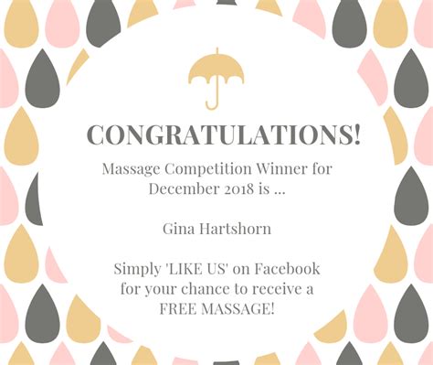 Congratulations To Our Massage Winners Eastern Therapies