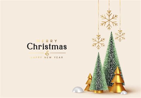 Premium Vector Christmas And New Year Background Xmas Pine Fir Lush