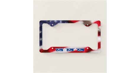 Disabled Handicapped Veteran Usa License Plate Frame Zazzle