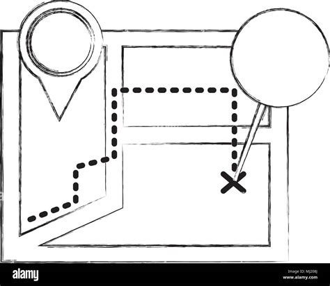 Gps Navigation Pin Map Location Vector Illustration Sketch Stock Vector Image And Art Alamy