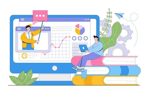 Premium Vector Online Education And Teaching Web Seminar Internet
