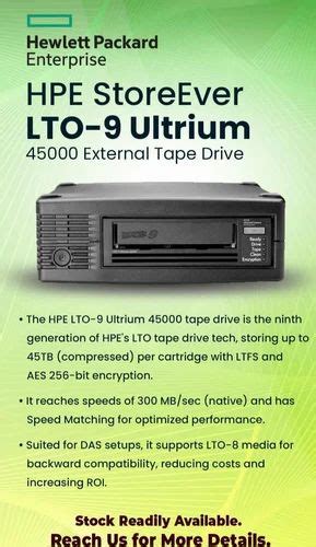 Hpe Storeever Lto 9 Ultrium In Chennai Id 2854508054855