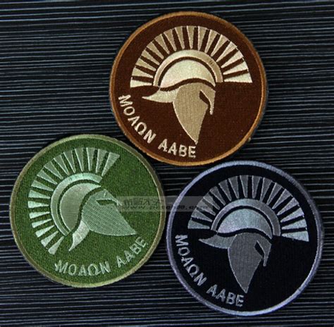 3pcs Spartan Patch Embroidered 3d Hook And Loop Tactical Emblem