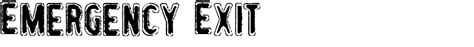 Font Spy Emergency Exit Font Free Download