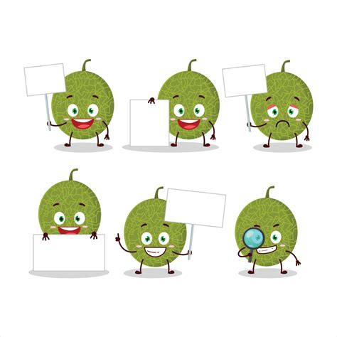 Melon Cartoon In Character Bring Information Board 26973494 Vector Art