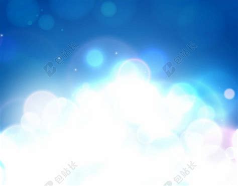 简约蓝色光晕光斑背景素材 包站长