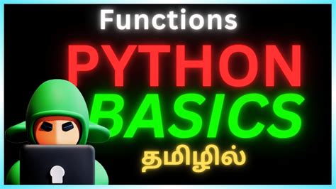 Python For Beginners Functions Tamil Youtube