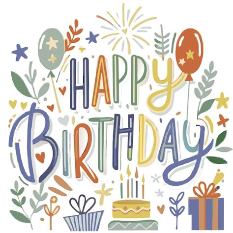 Premium Vector Happy Birthday Greeting Card Vector Illustration