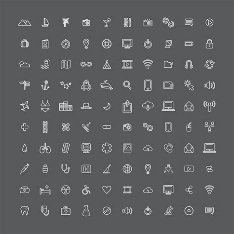 벡터 일러스트 레이 션 Ui 범용 아이콘 개념 무료 벡터