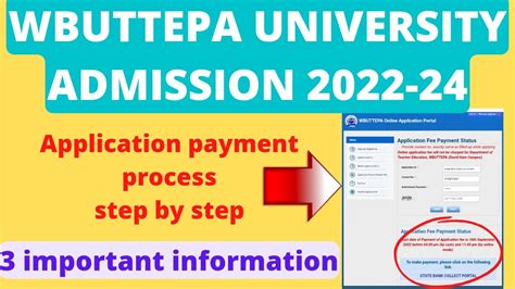 Wbuttepa B Ed Admission 2022 24 B Ed Payment Process B Ed Payment