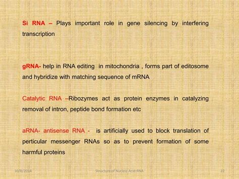 Structure Types And Function Of Rna Pptx