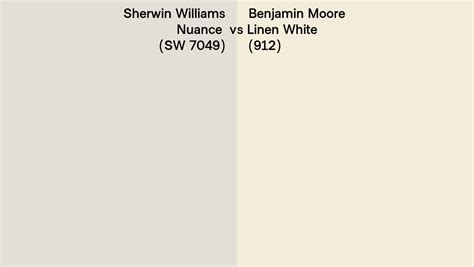Sherwin Williams Nuance Sw 7049 Vs Benjamin Moore Linen White 912