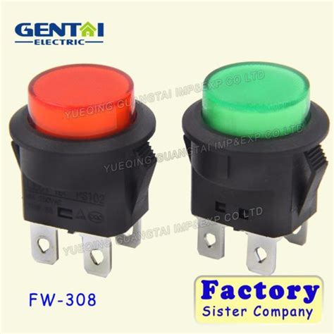China Double Pole 220 Volt On Off 2 Position Illuminated Push Button